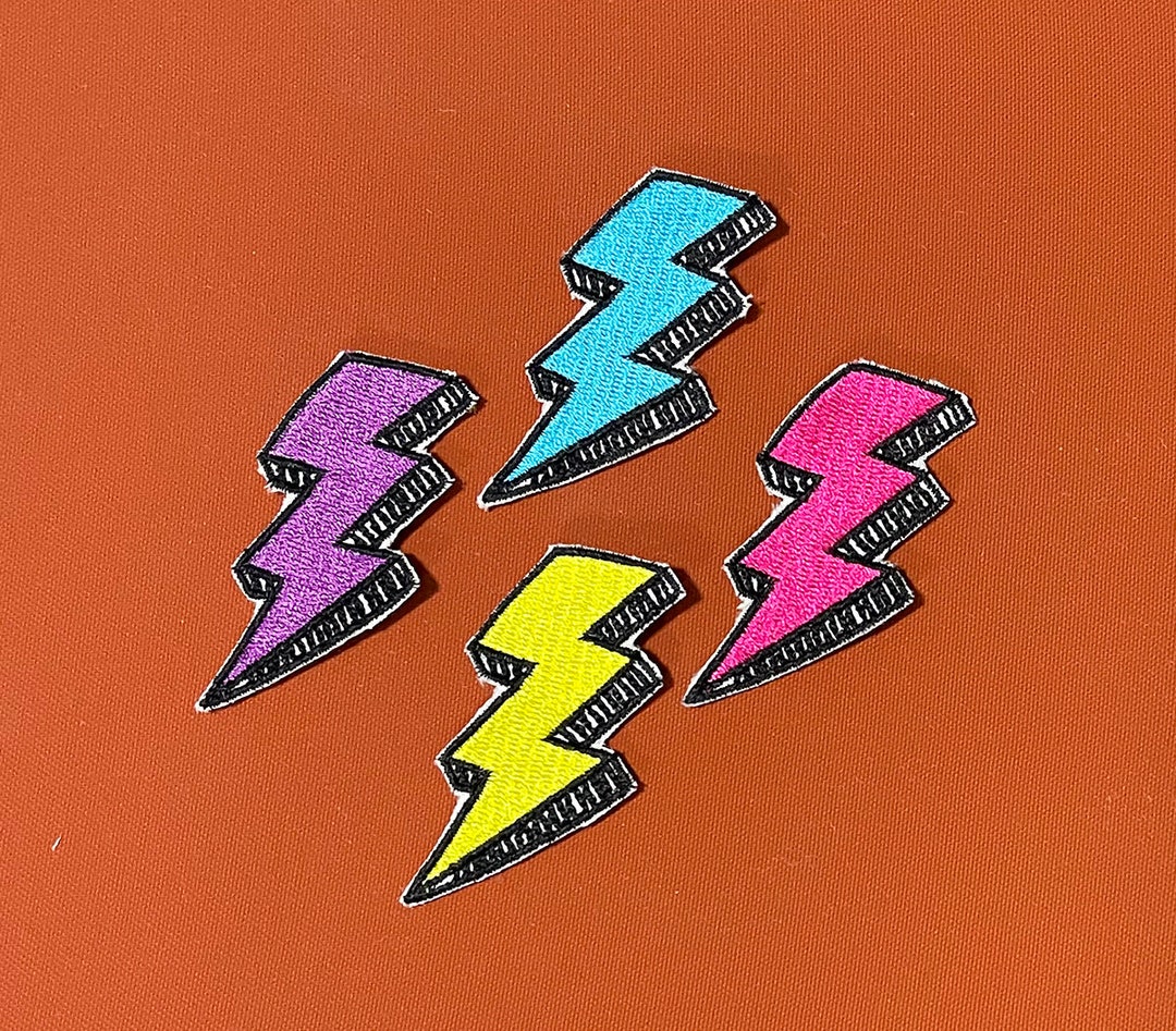 Lighting Bolt Patches Iron on Bolt Patches Thunder Iron on Patch ...