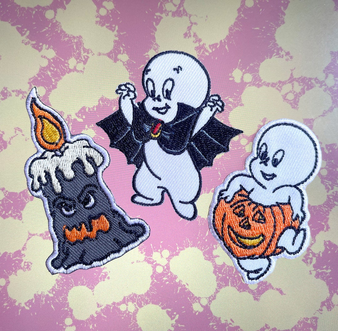 Casper Ghost Patches Iron on Patches Casper Ghost Iron on Patch Patches for Jackets Embroidery ...