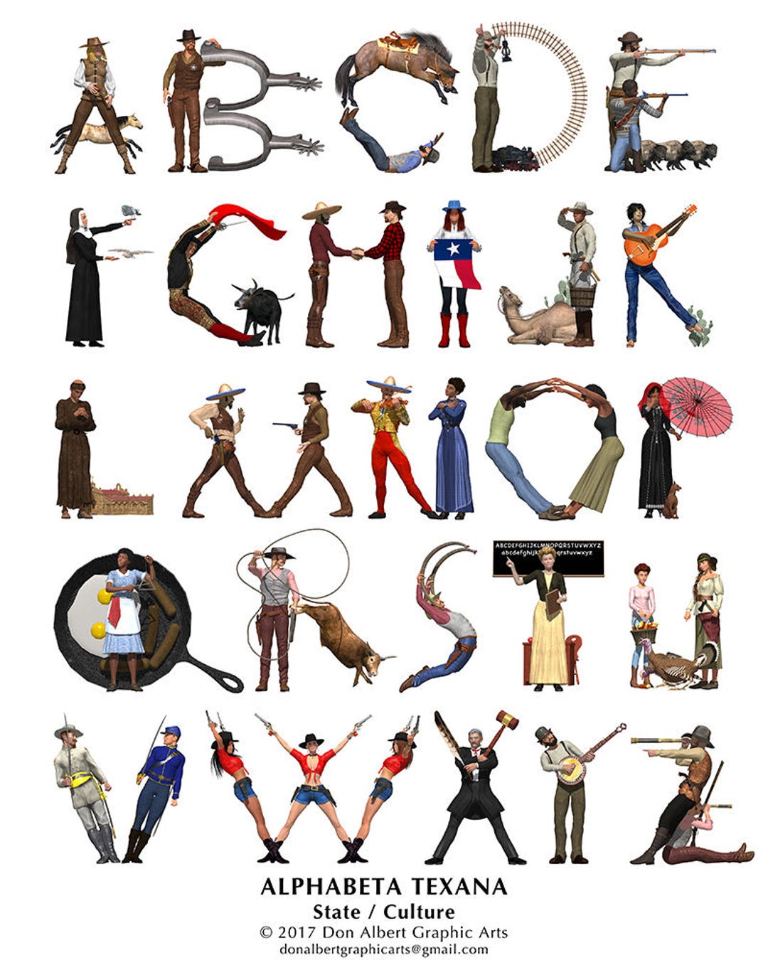 Alphabet Art ABC Poster Print Human Figure Picture Alphabet - Etsy New ...