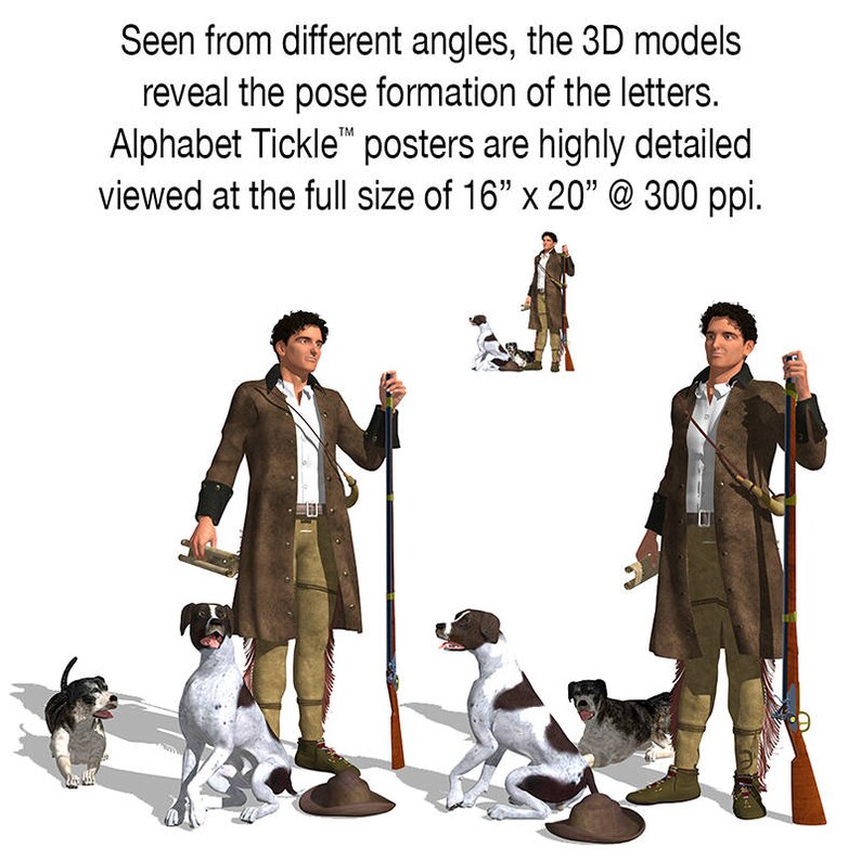 Alphabet Art, ABC Poster Print, Human Figure Picture Alphabet, Word ...