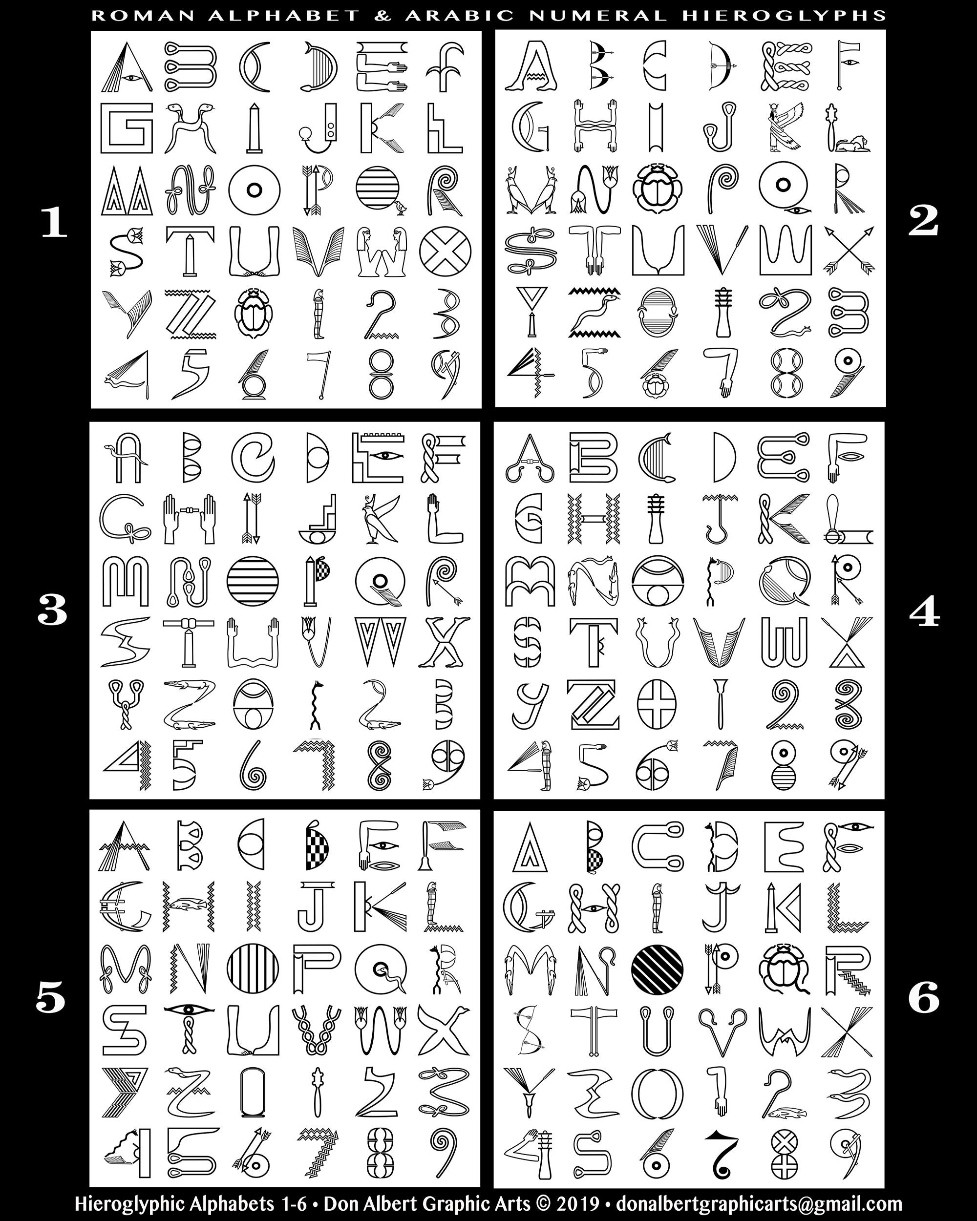 Roman Alphabet Hieroglyphics 3 - Etsy