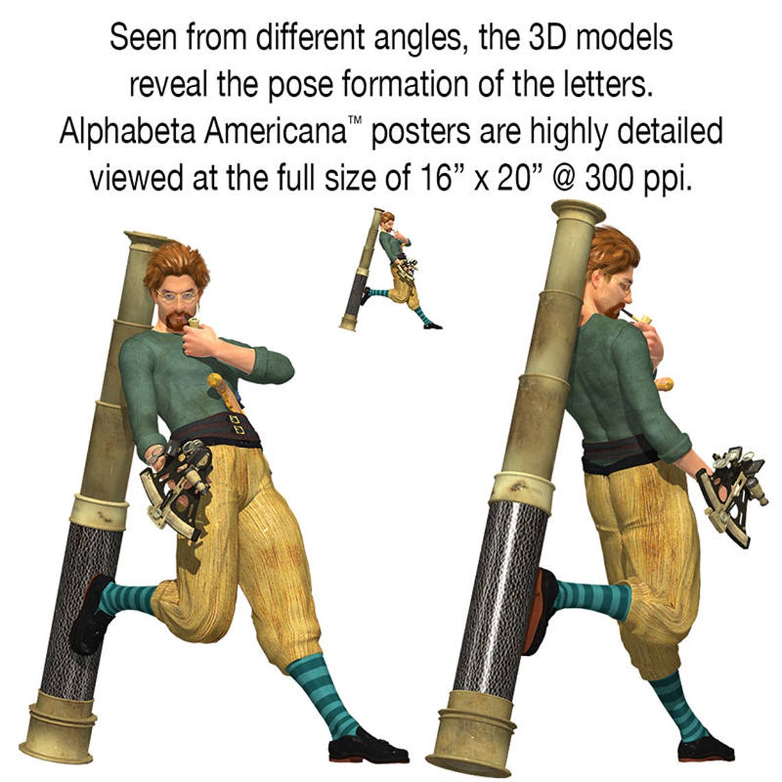 Alphabet Art, ABC Poster Print, Human Figure Picture Alphabet, Word ...