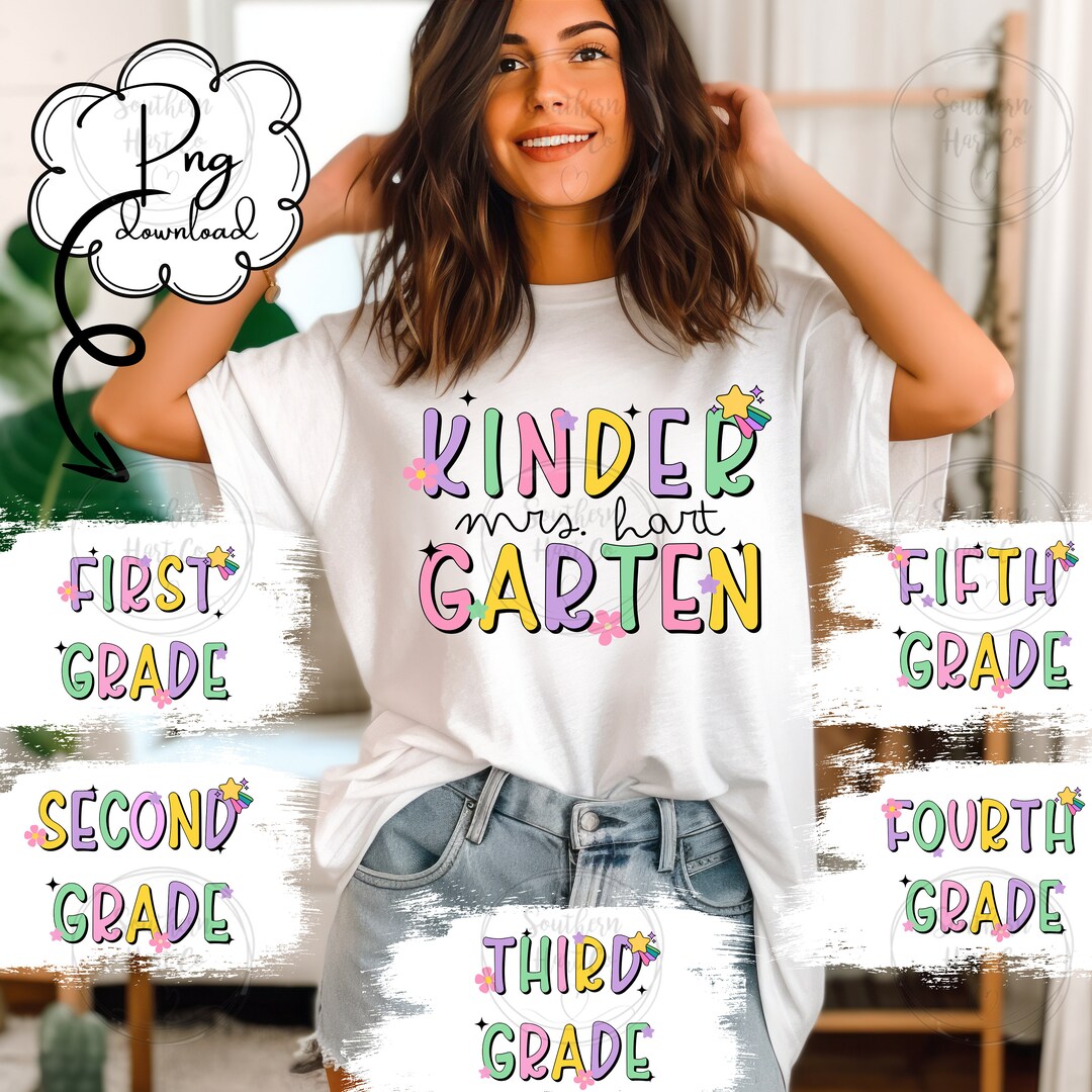 Personalized Grade Level Shirt PNG, Retro Grade Level Shirt PNG ...