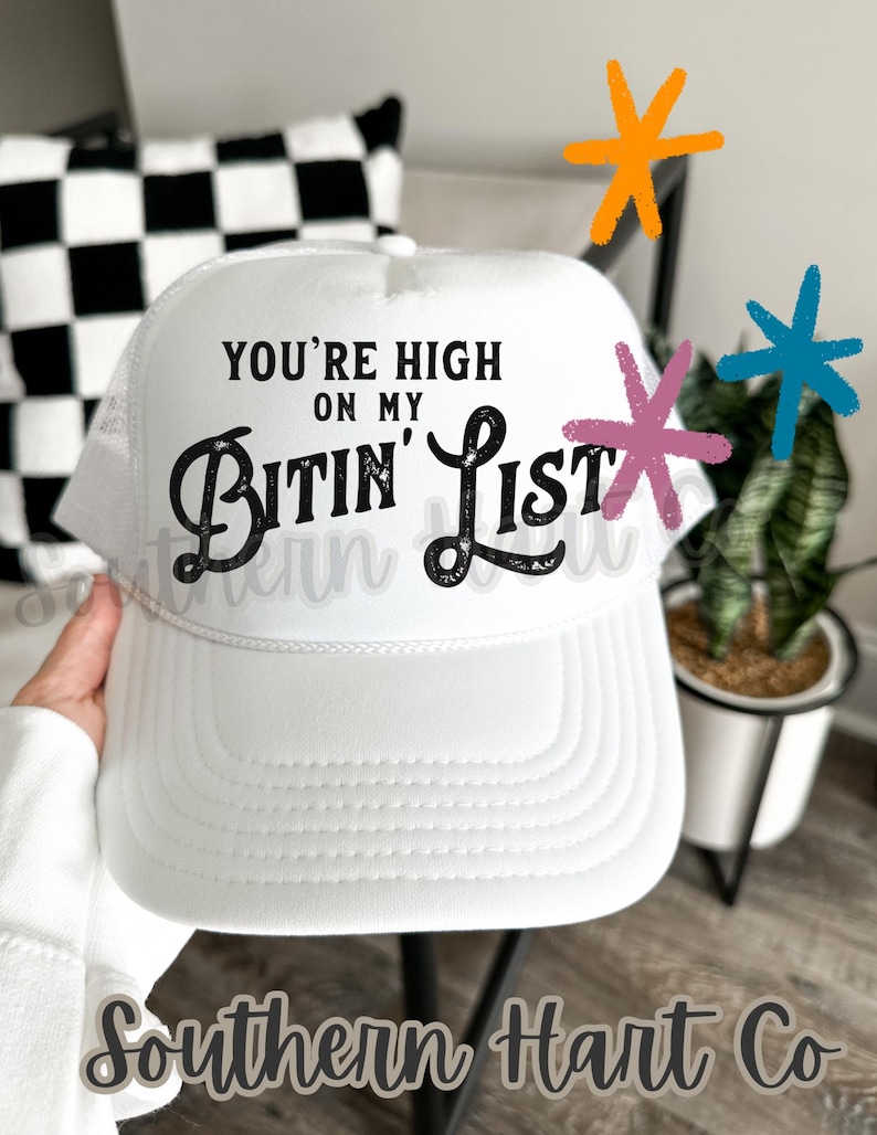 You're High on My Biting List Hat - Etsy