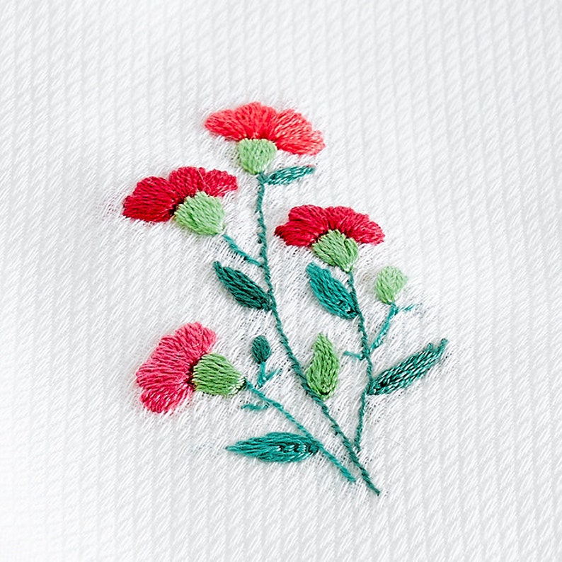 Tiny Carnation 2.7X2 Inches for a Handkerchief_perfect for Gift_pdf ...