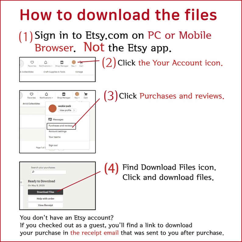Violet & Yellow Flowers_pdf Files_instantdownload Files_hand - Etsy