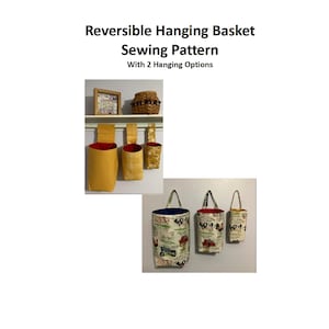 Reversible Hanging Basket Sewing Pattern With 2 Hanging Options - Etsy