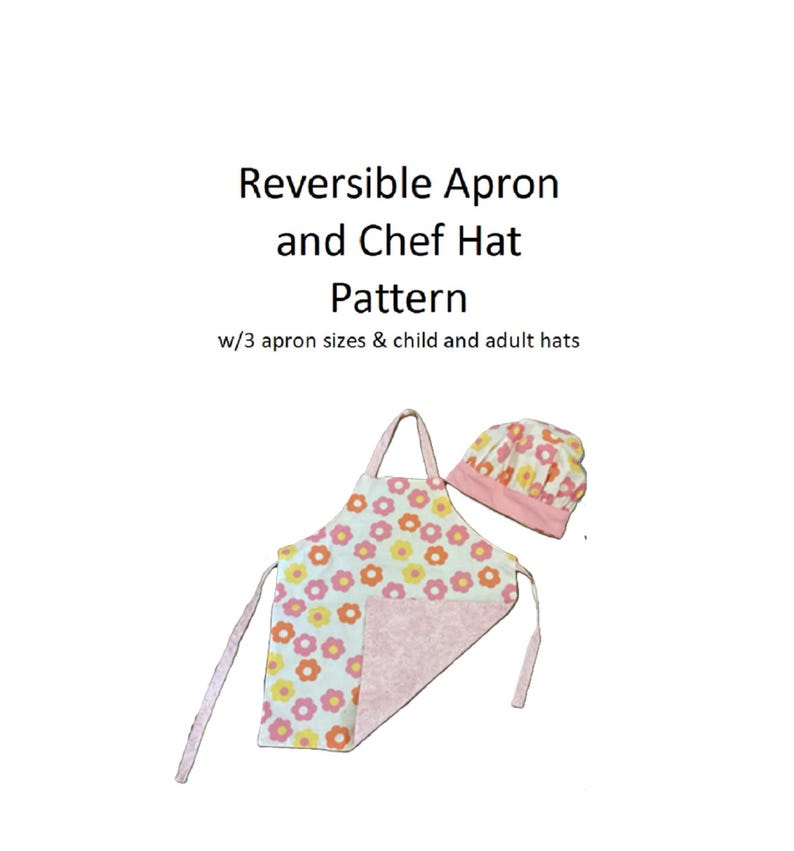 Reversible Apron and Chef Hat Pattern - Etsy
