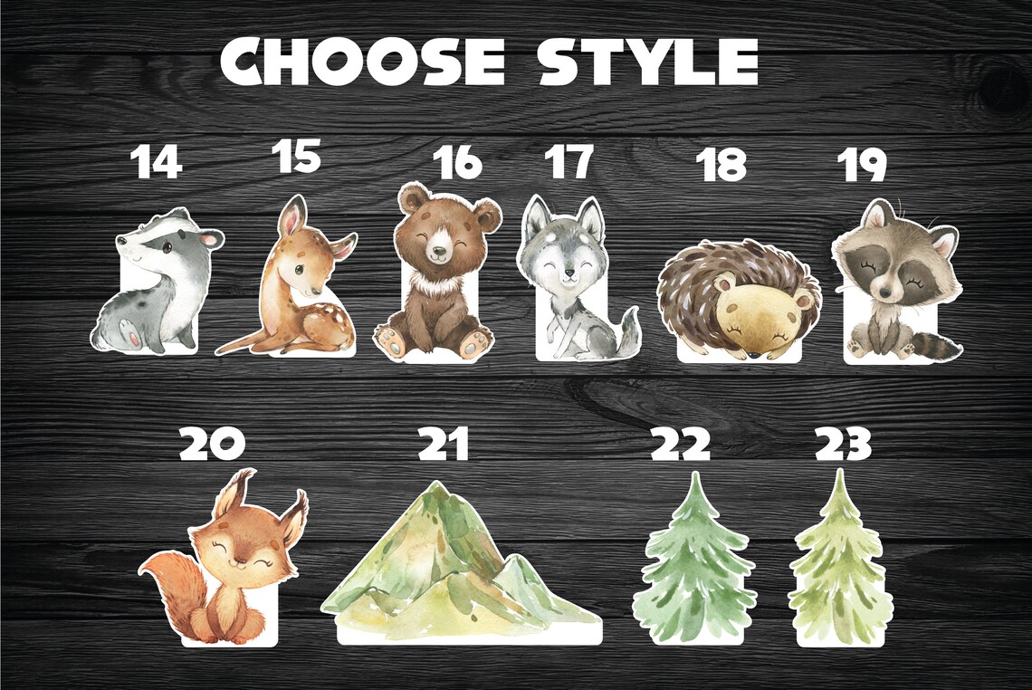 Forest Animals Cutout Cardboard Backdrop | Birthday Sign Yard Cutout ...