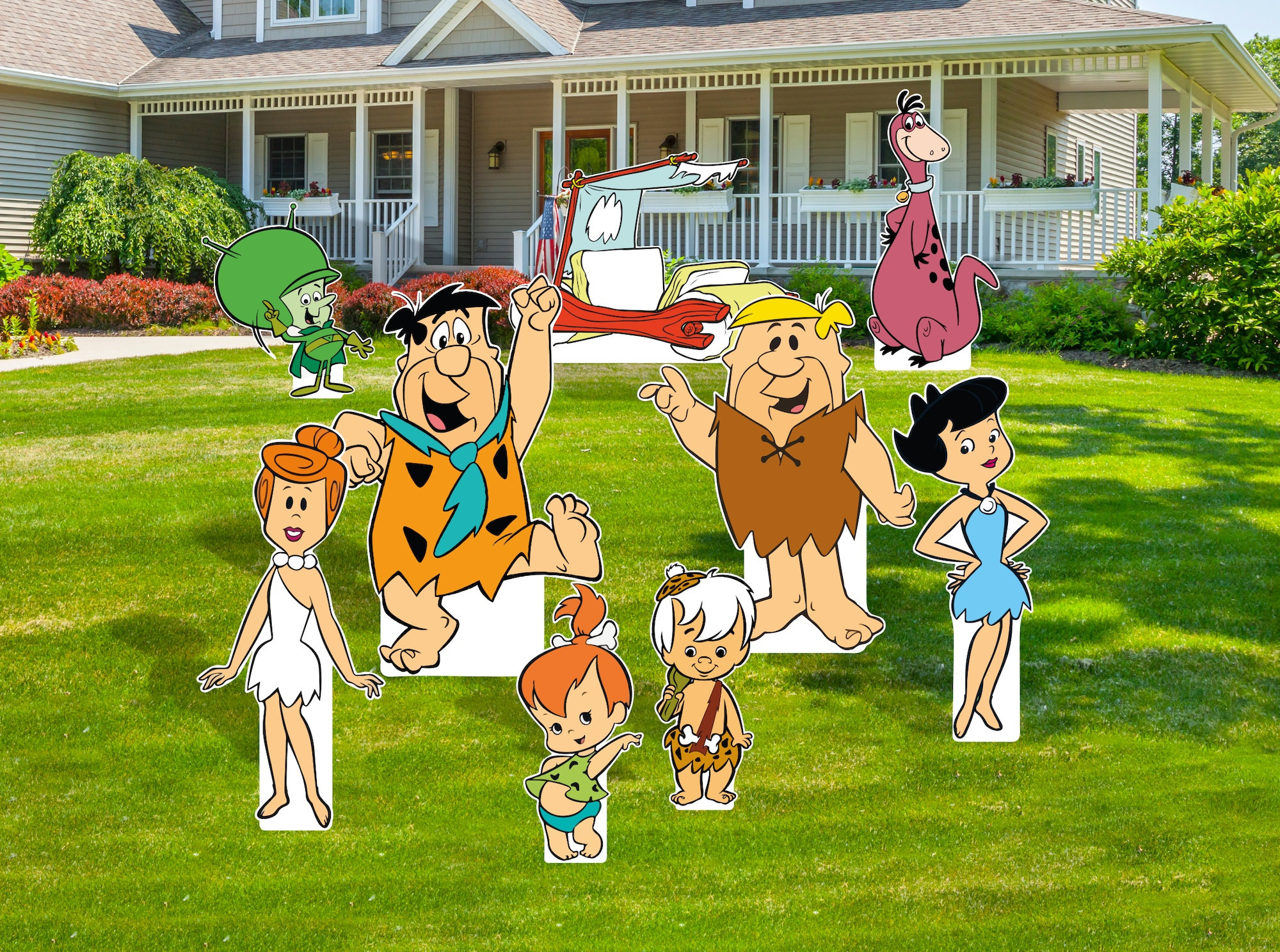 Flintstones Cutout Cardboard Backdrop | Birthday Sign Yard | Event and ...