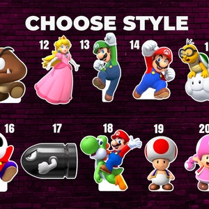 Mario Cutout Cardboard Backdrop | Birthday Sign Yard Cutout | Event and ...