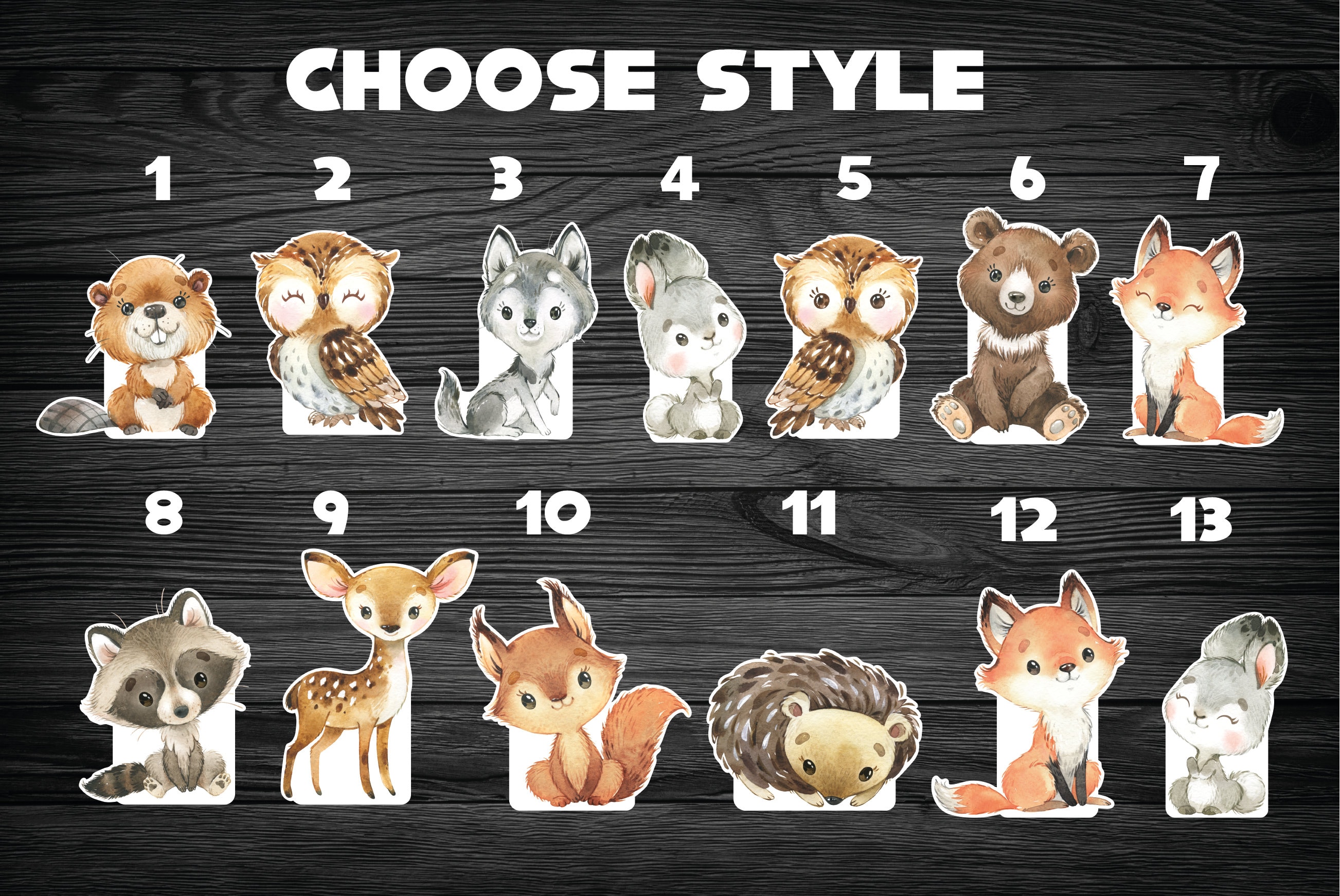 Forest Animals Cutout Cardboard Backdrop | Birthday Sign Yard Cutout ...