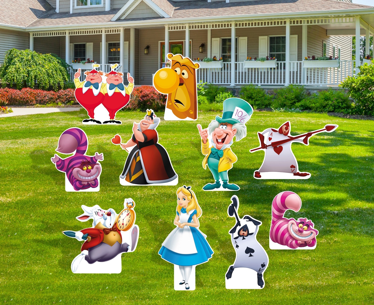 Alice Cutout Cardboard Backdrop | Birthday Sign Yard Cutout | Event and ...