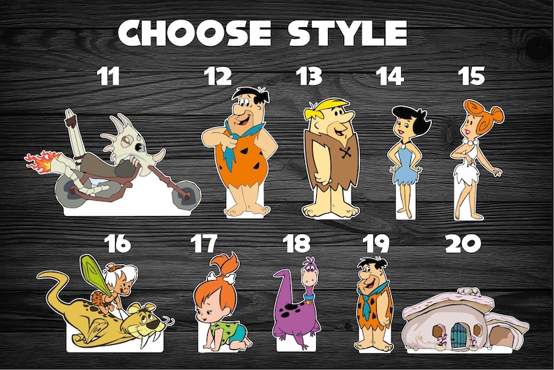 Flintstones Cutout Cardboard Backdrop | Birthday Sign Yard | Event and ...