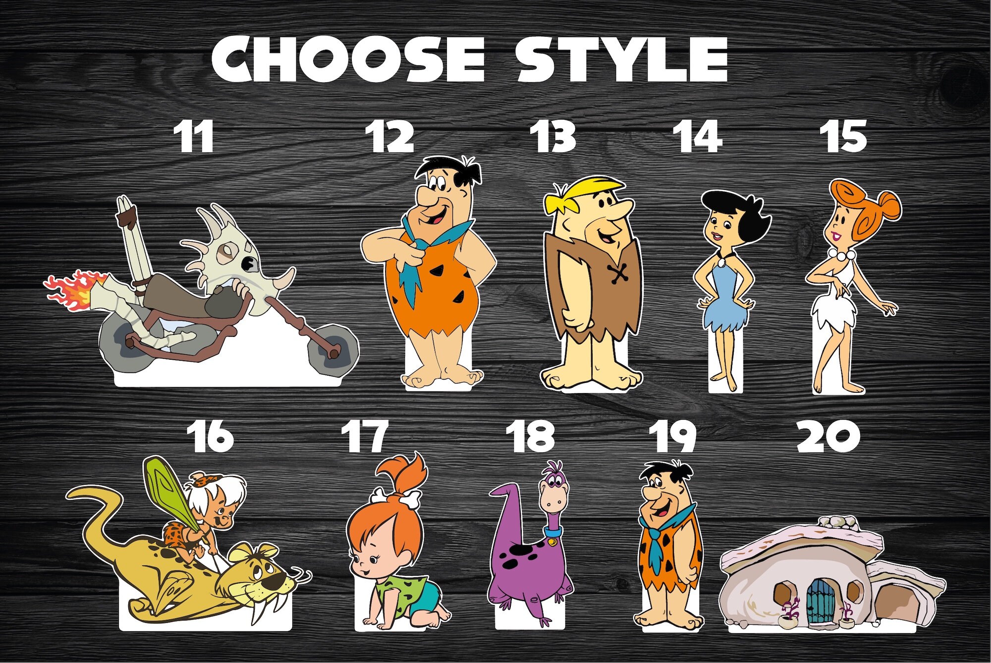 Flintstones Cutout Cardboard Backdrop | Birthday Sign Yard | Event and ...