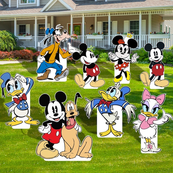 Mickey and Friends Cardboard Cutout - Etsy