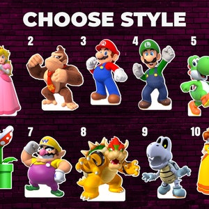 Mario Cutout Cardboard Backdrop | Birthday Sign Yard Cutout | Event and ...