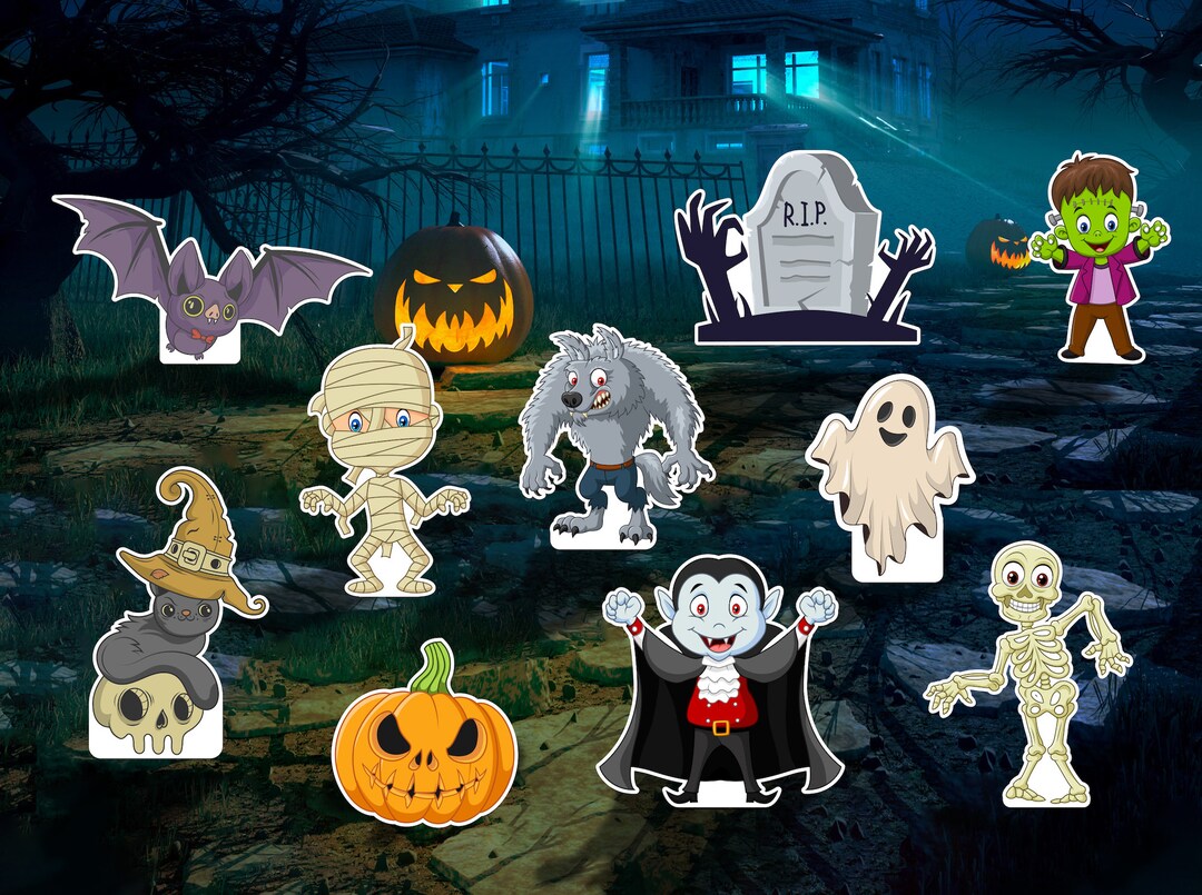 Halloween Cutout Cardboard Backdrop | Decor Sign Yard Cutout | Event ...