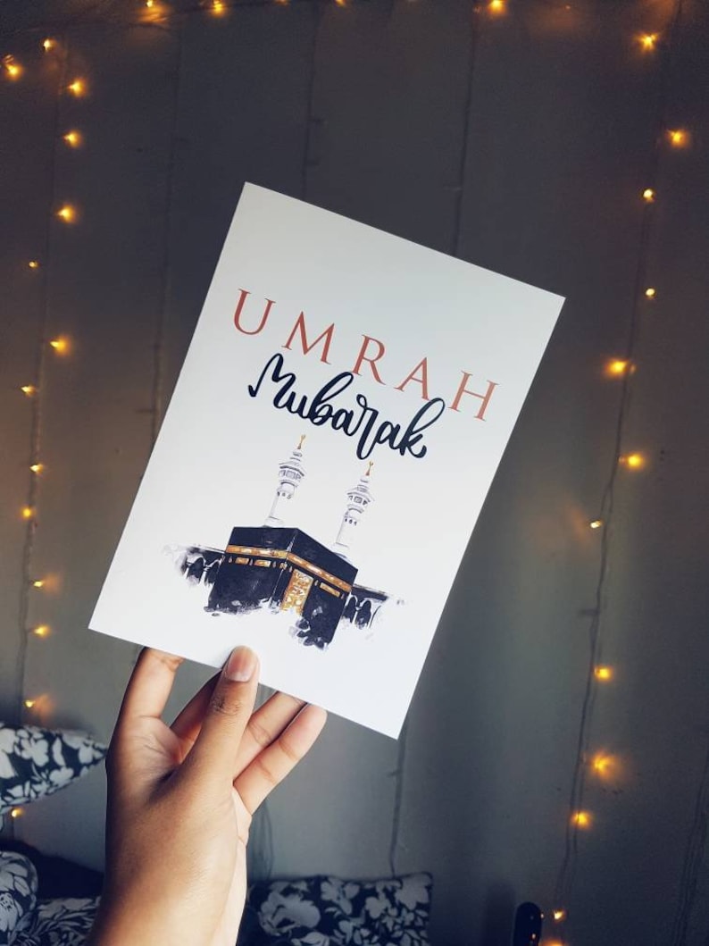 Hajj/umrah Greeting Card With White Envelope - Etsy