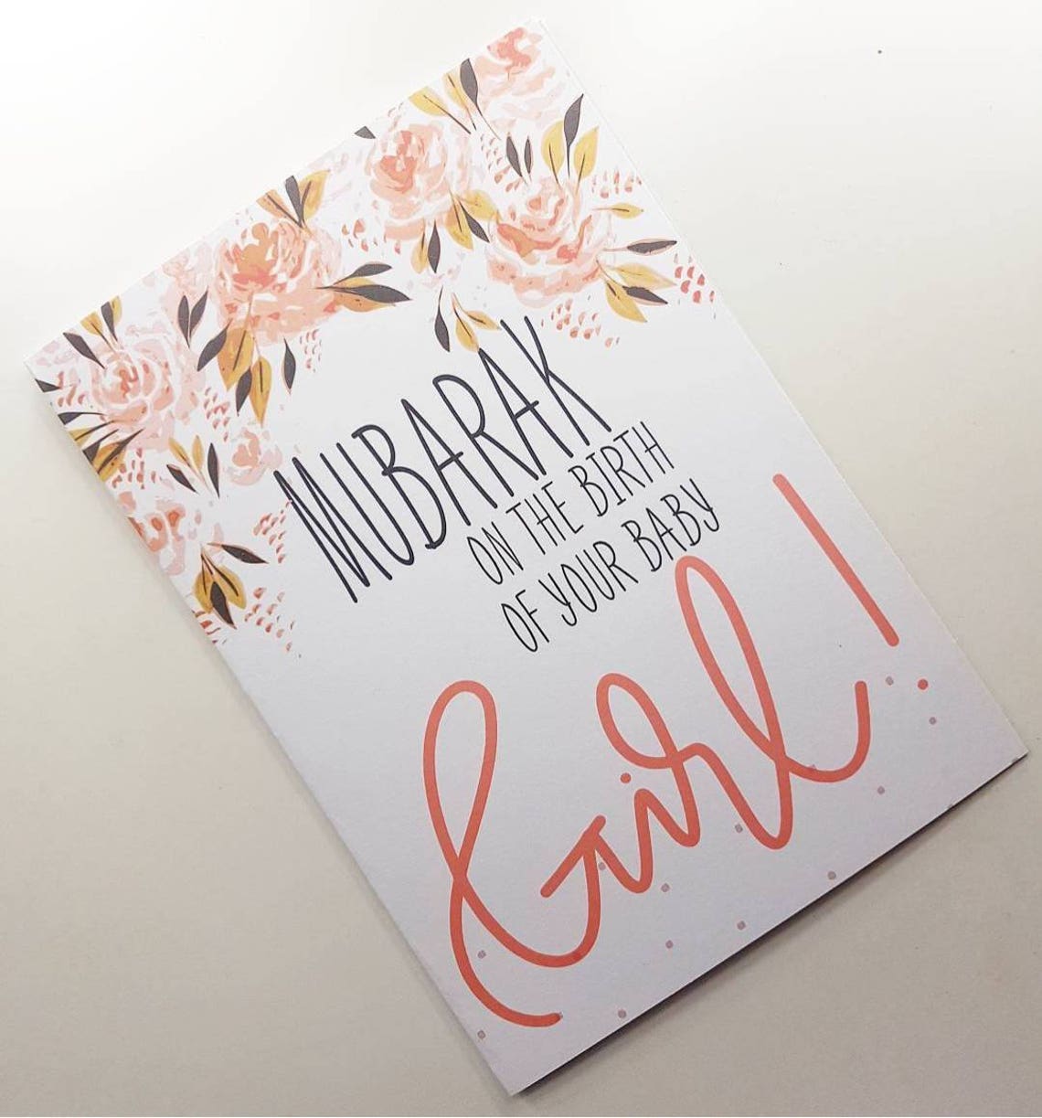 Islamic Baby Greetings Card for Boy OR Girl! Islamic Gift - Etsy