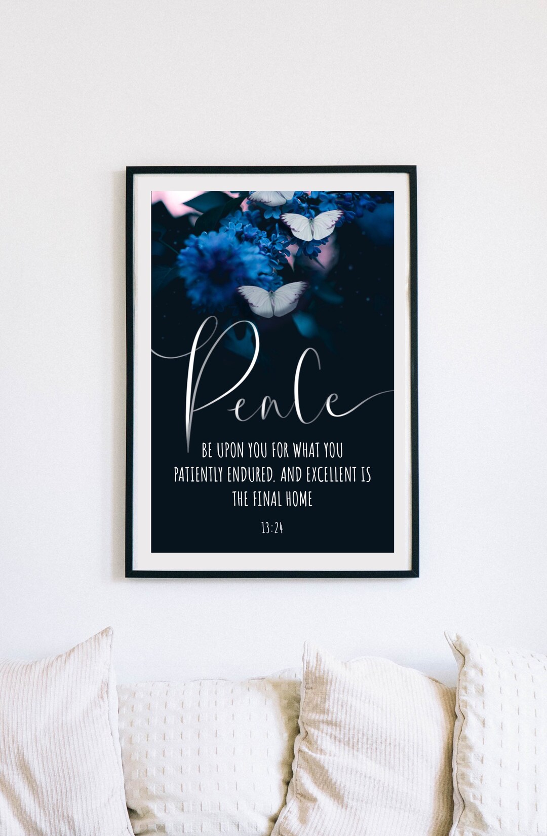 13:24 Butterfly Islamic Quote Print Islamic Gift - Etsy