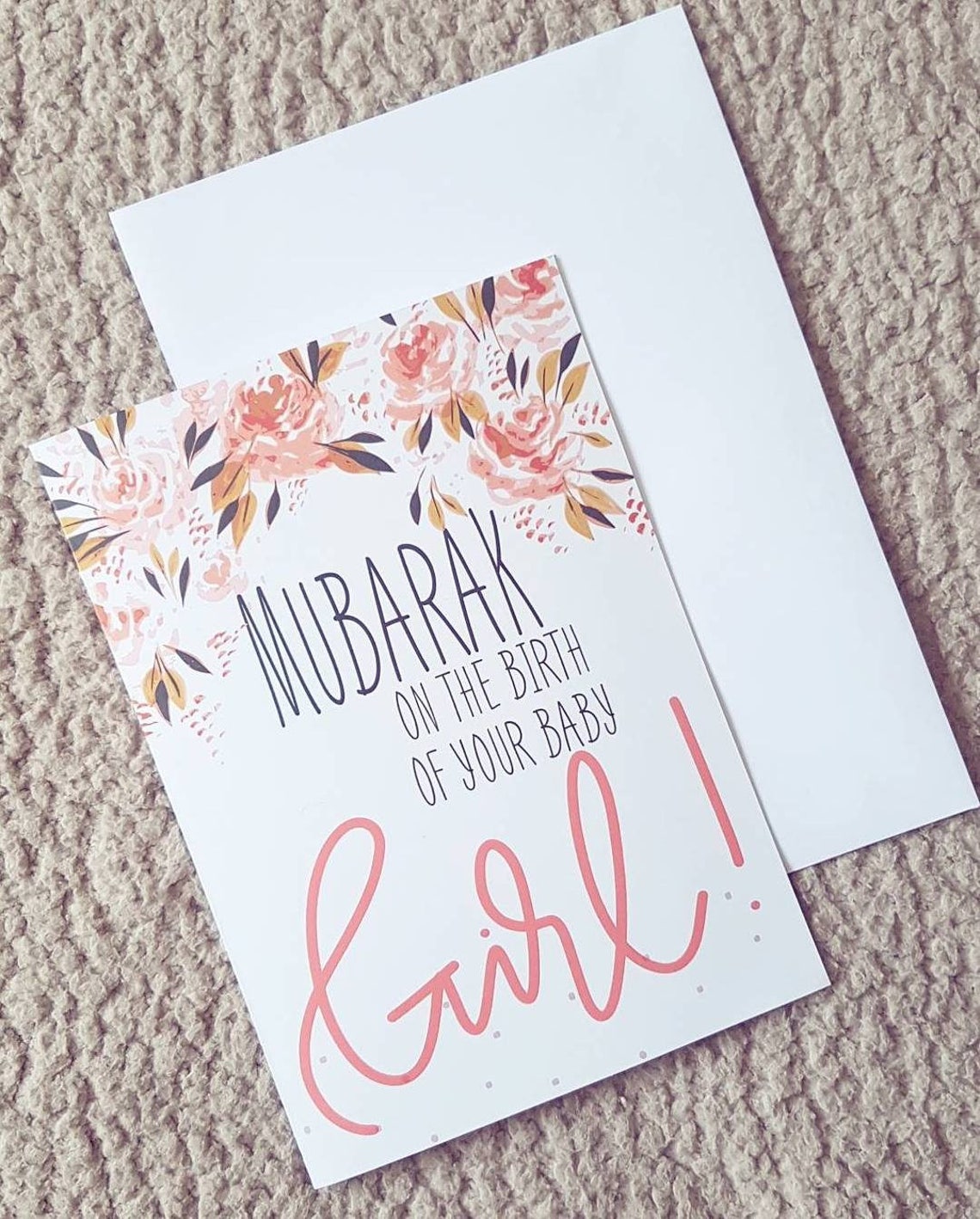 Islamic Baby Greetings Card for Boy OR Girl! Islamic Gift - Etsy