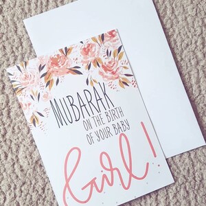 Islamic Baby Greetings Card for Boy OR Girl! Islamic Gift - Etsy