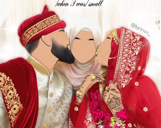 DIGITAL FILE ONLY Custom Faceless Illustrations Digital Illustrations ...