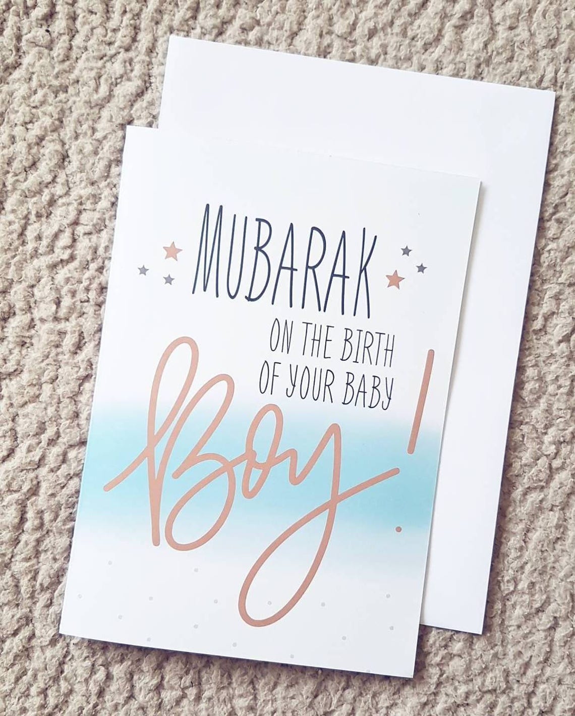 Islamic Baby Greetings Card for Boy OR Girl! Islamic Gift - Etsy