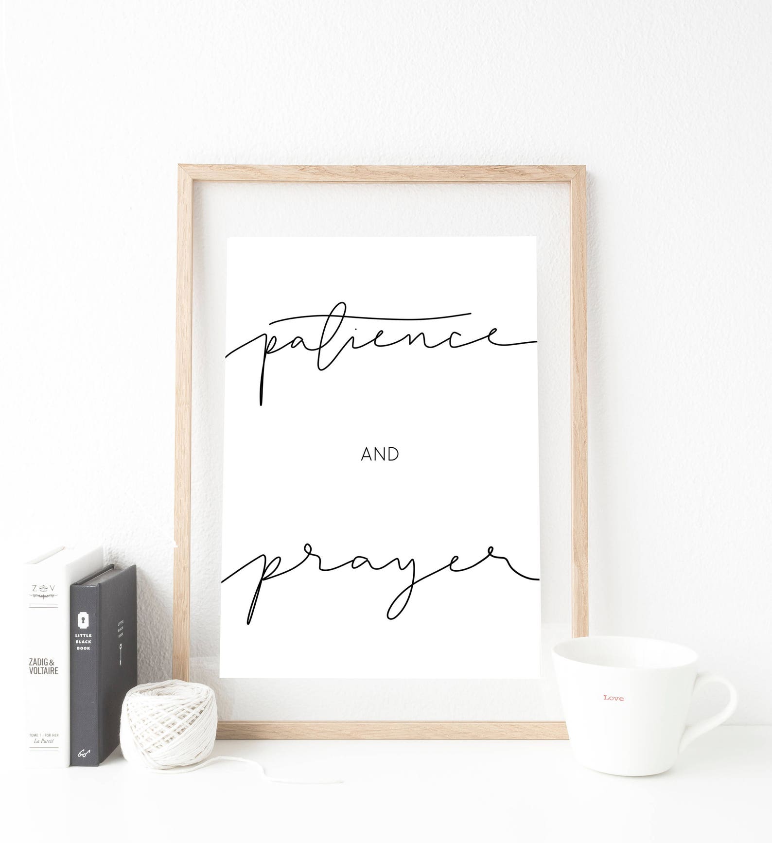 Minimalist Patience and Prayer Islamic Print Available With - Etsy