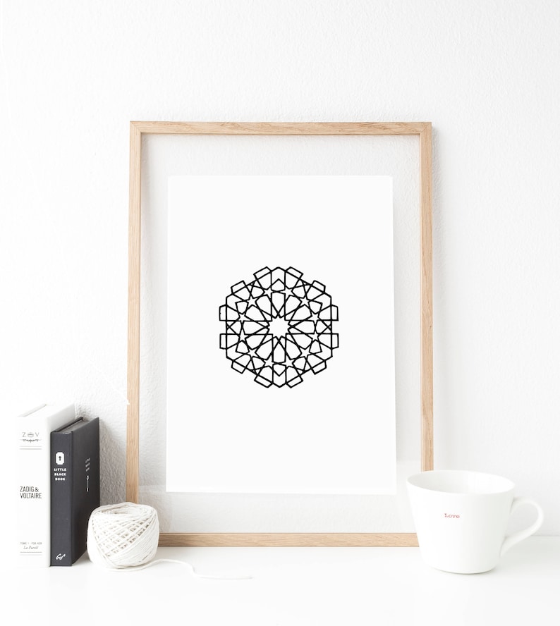 Minimalist Islamic Arabic Single Geometric Panel Print - Etsy Hong Kong