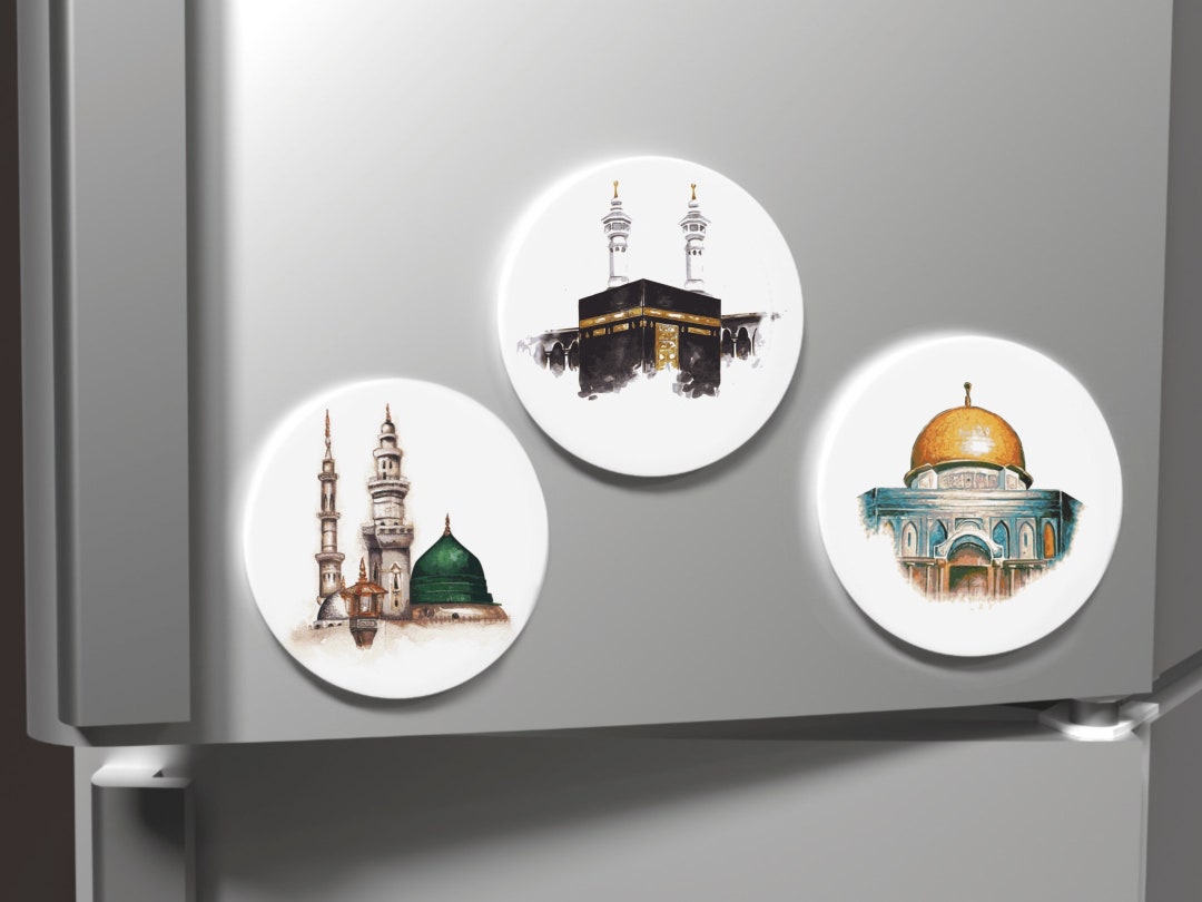 Set of 3 Islamic Landmark Fridge Magnets Islamic Gift - Etsy UK