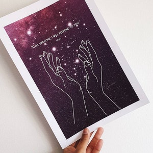 Starry Galaxy Praying Hands Print With Qur'anic Verse Islamic Gift - Etsy