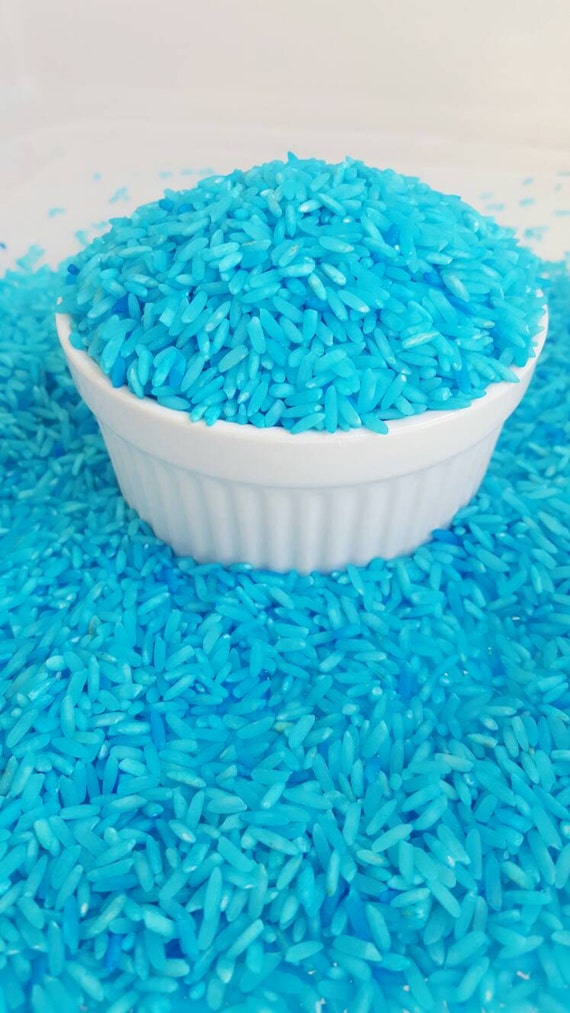 Toys & Games Toys Vibrant Blue Rice Sensory Bin Supplies etna.com.pe