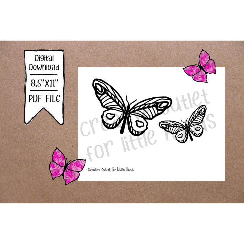 Butterfly Coloring Pages, 5 Page Pack (digital Download) - Etsy