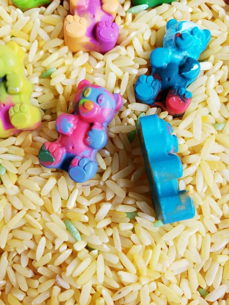 Recycled Bear Crayon Set / Set of 9 Bears - Etsy