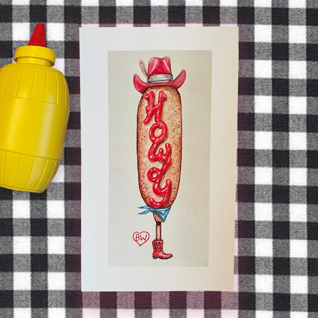 Howdy Dog, Corn Dog Art Print - Etsy