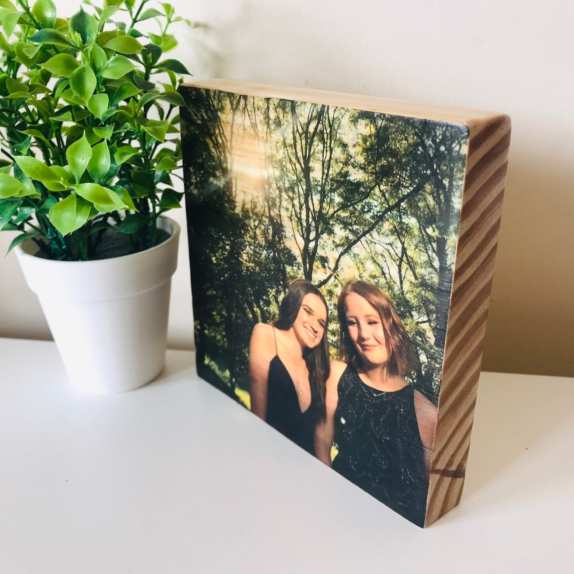 Personalised Wooden Photo Block Handmade Your Photo on Wood - Etsy