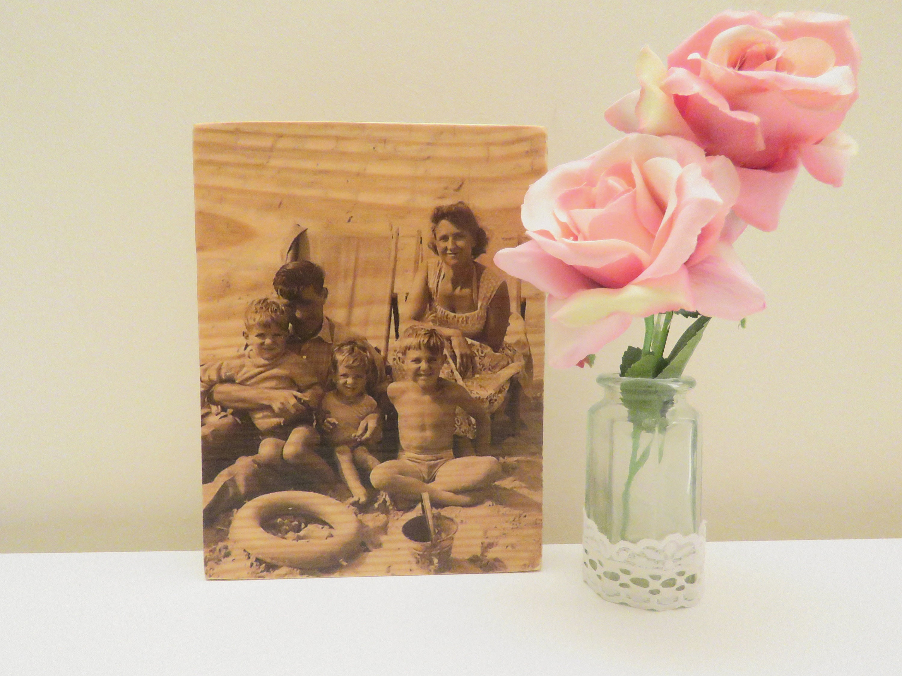 Personalised Wooden Photo Block Handmade Your Photo on Wood | Etsy