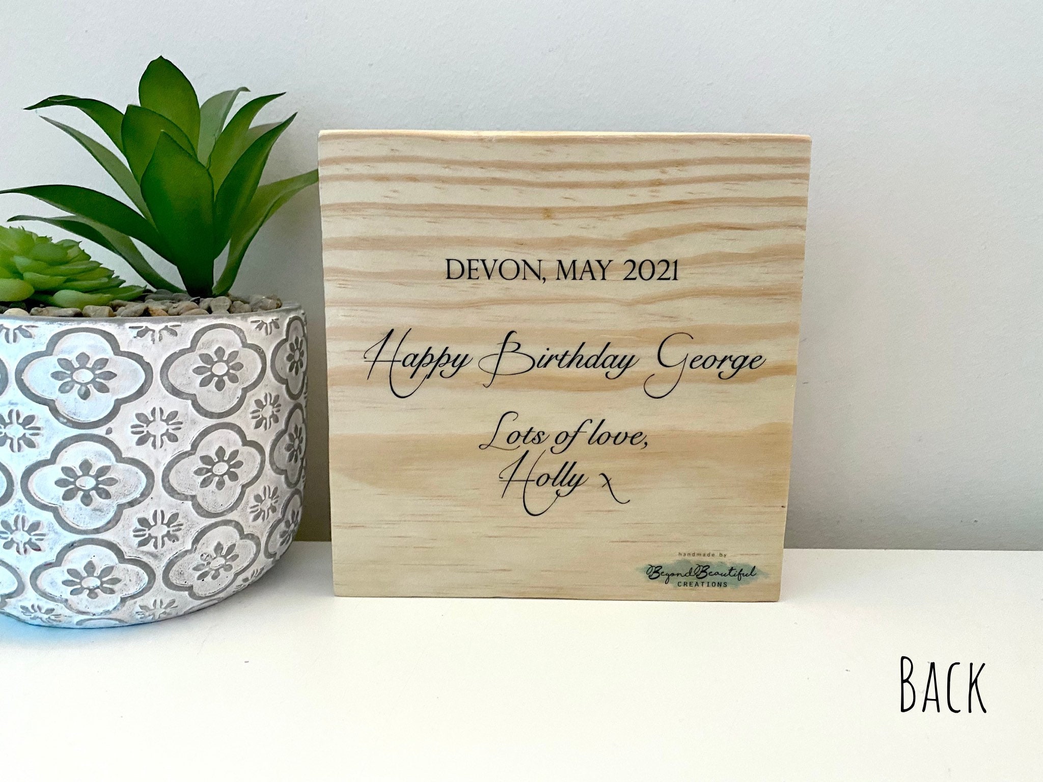 Personalised Wooden Photo Block Handmade Your Photo on Wood - Etsy