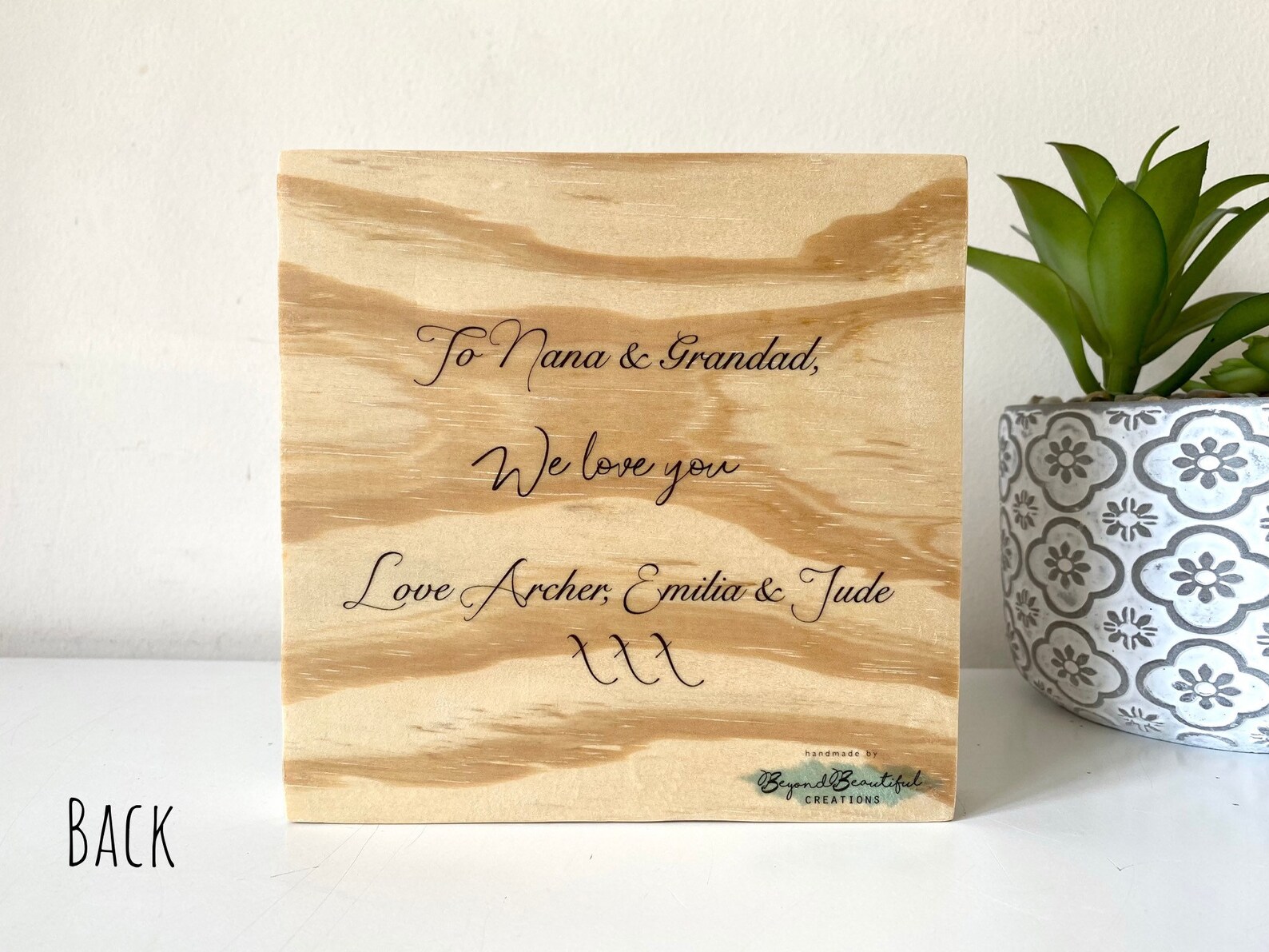 Personalised Wooden Photo Block Handmade Your Photo on Wood - Etsy