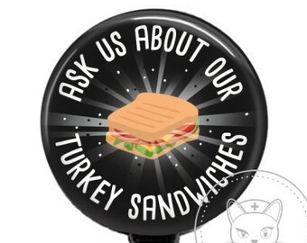Turkey Sandwich Badge Holder - Etsy