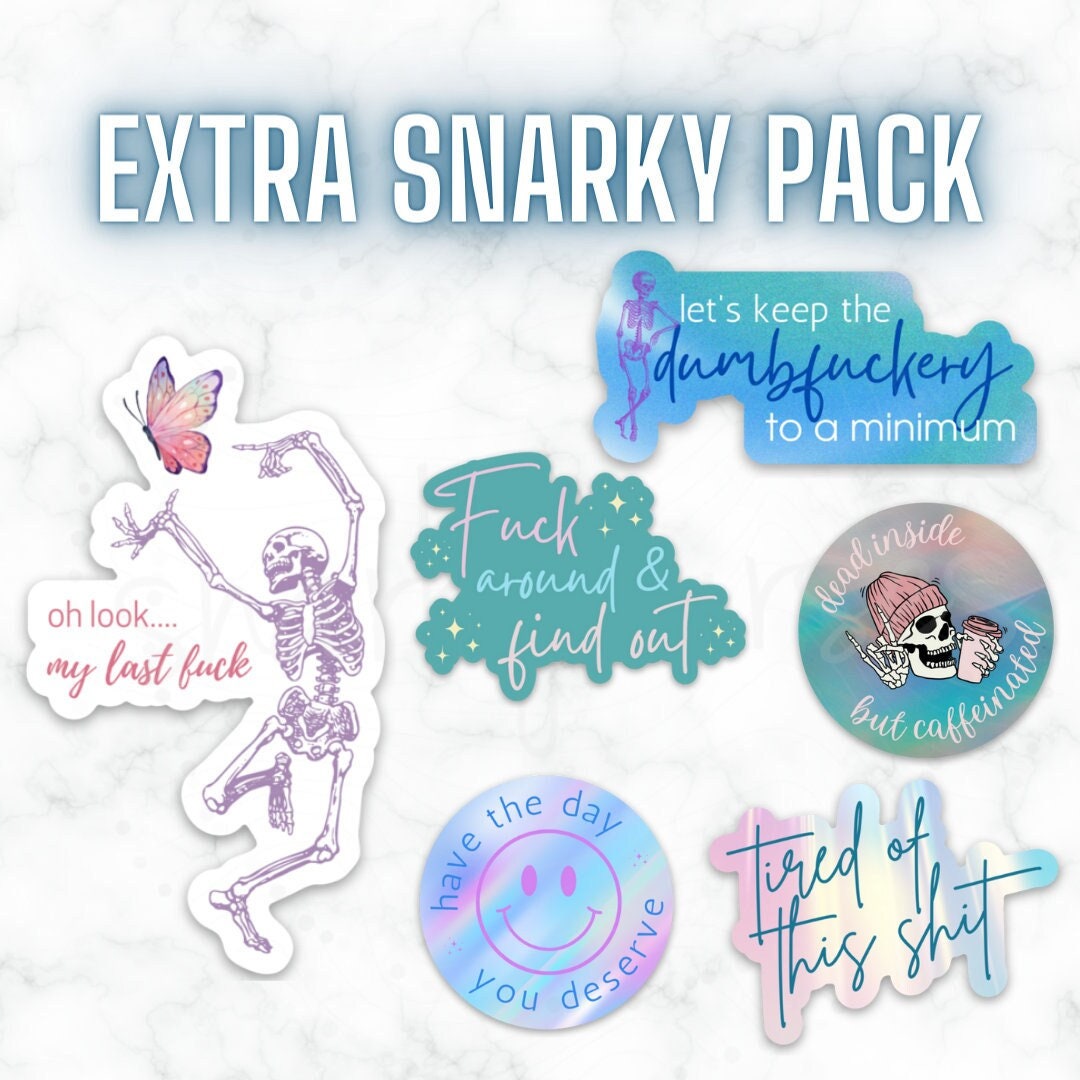 Extra Snarky Sticker Pack | Funny Nurse Water Bottle Stickers | Nursing ...