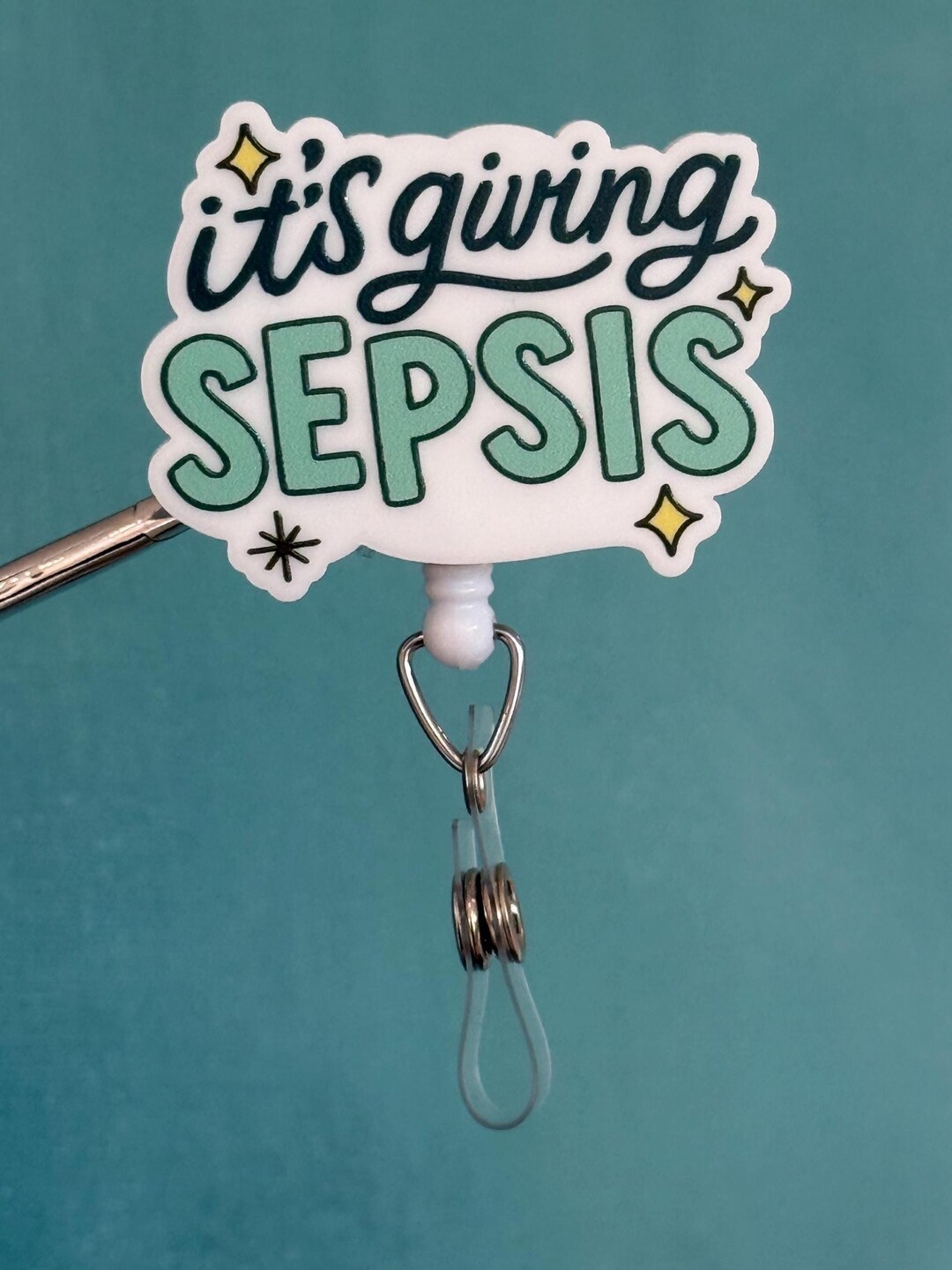 It's Giving Sepsis Funny Nurse Badge Reel | Retractable ID Holder - Etsy
