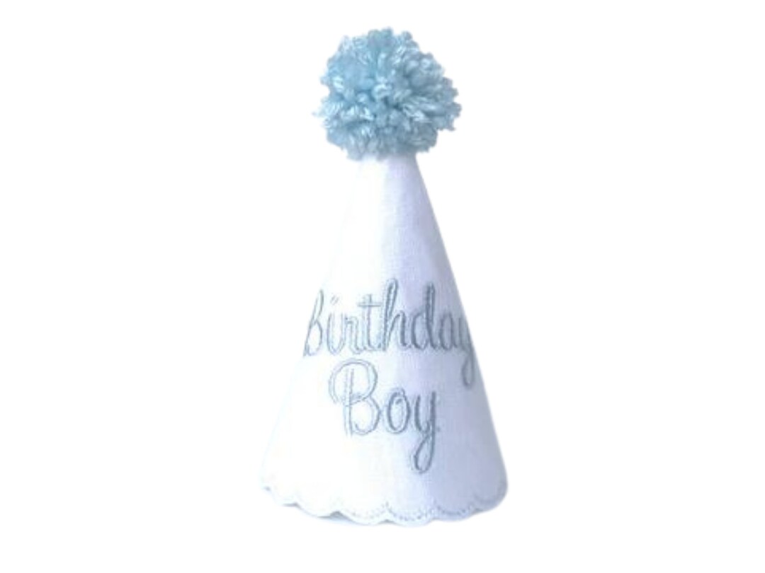 Birthday Boy Party Hat I Blue White Baby's 1st Birthday Party Hat I ...