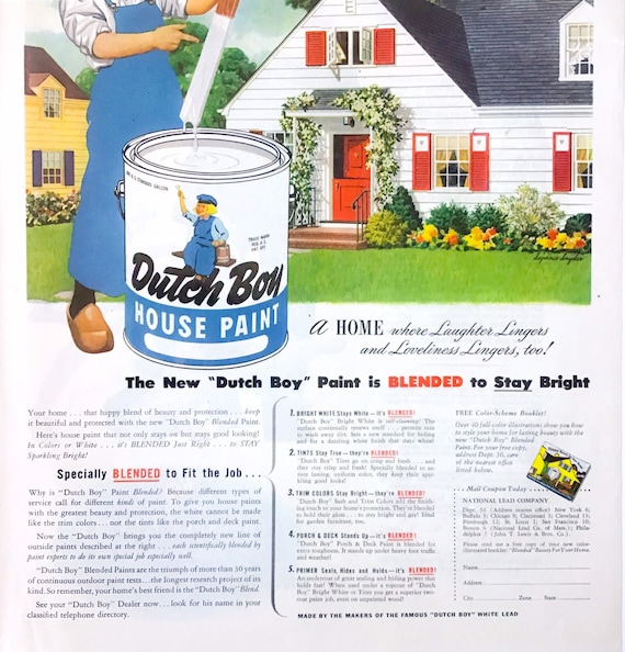 Vintage Dutch Boy Paint Ad The Ethical Adman: The Dutch Boy's Lead