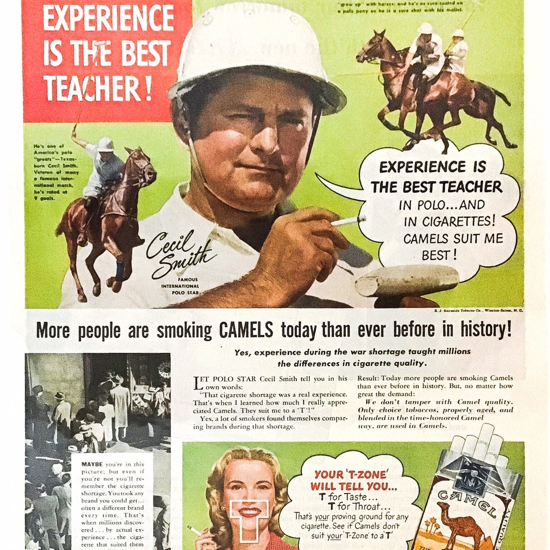 Camel Cigarettes publicité vintage - Etsy France