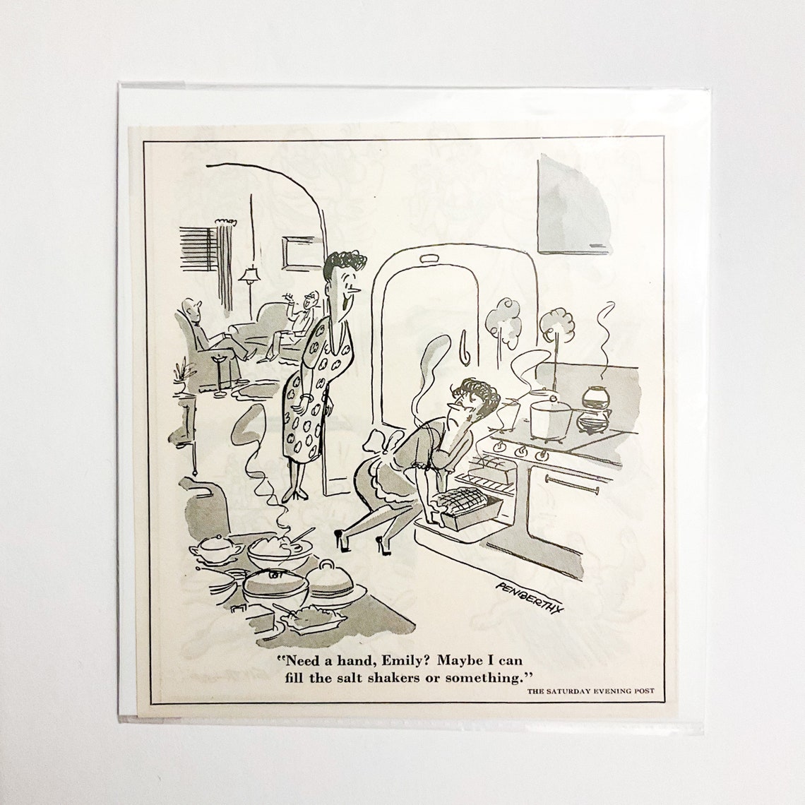 Vintage Saturday Evening Post Cartoon - Circa 1960 - Etsy