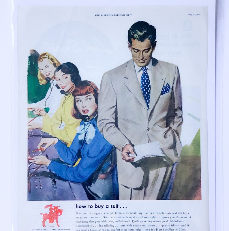 Hart Schaffner & Marx - Vintage Advertisement - Etsy