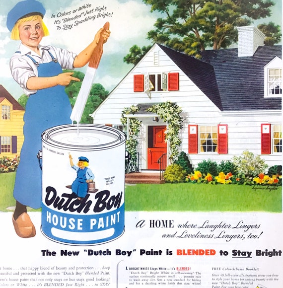 Vintage Dutch Boy Paint Vintage 1945 Dutch Boy House Paint Full Page